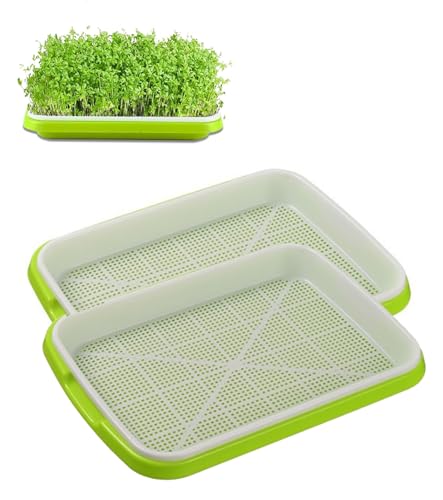 T TAKONE 2er Set Kresse anzuchtschalen, 32cm, Groß keimschalen. Ideal ...